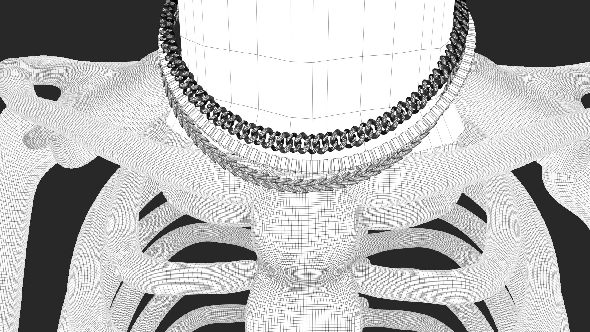 3D Skeleton 3D Model Gold Chain - TurboSquid 1958333