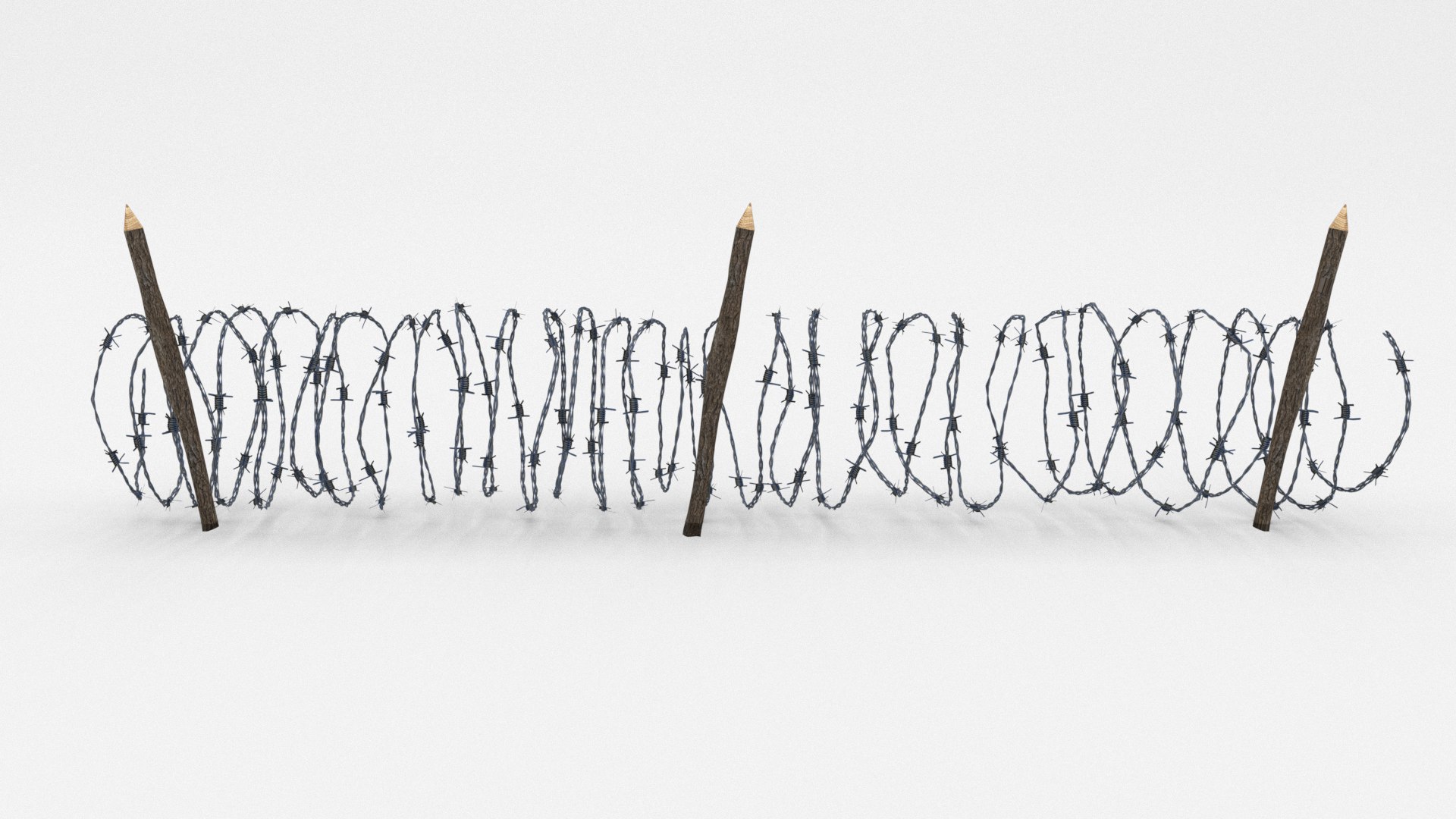 modèle 3D de Lowpoly Barb Wire Wire Obstacle 10 - TurboSquid 1155289