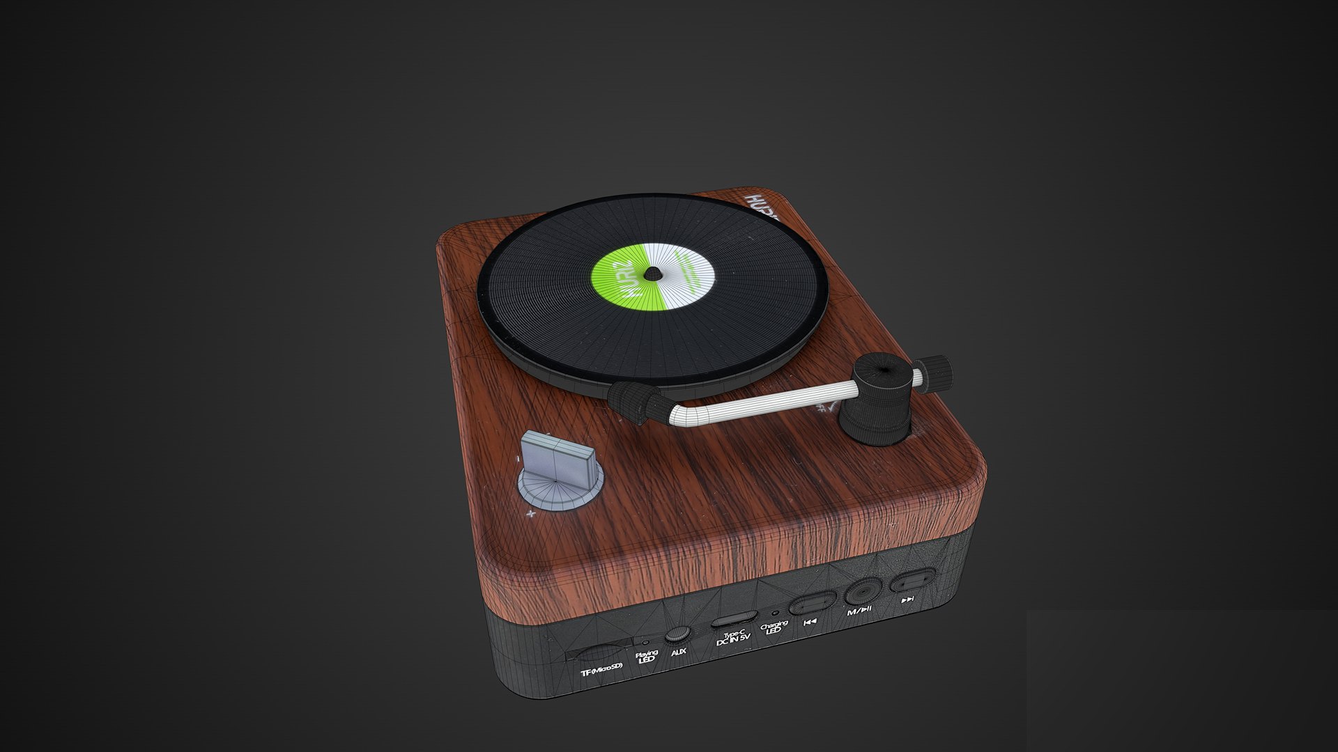 Game Ready Mini Record Player Model - TurboSquid 2082755