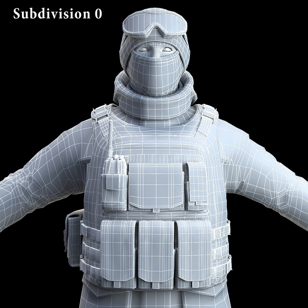 3d model realistic military vest