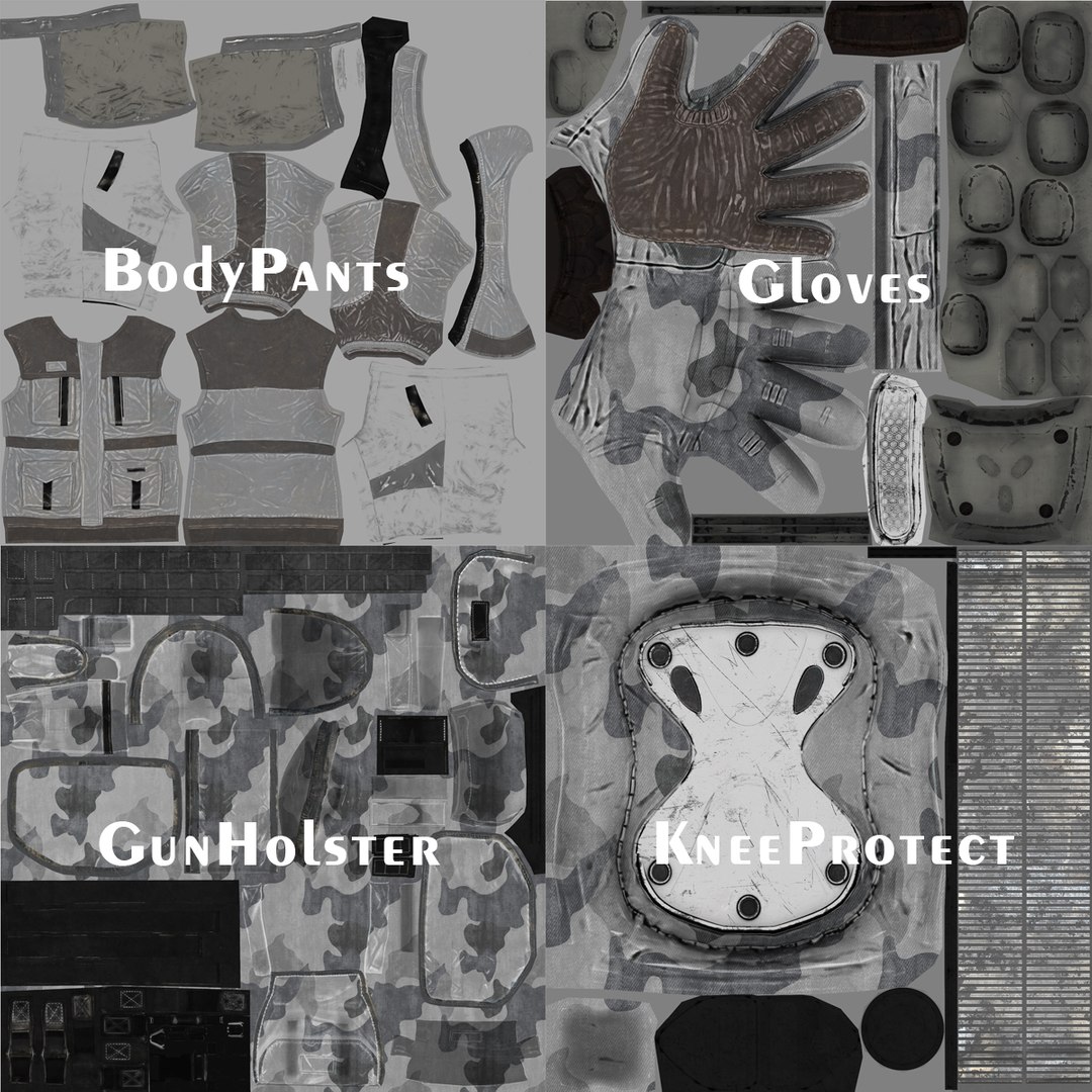 3d model realistic military vest