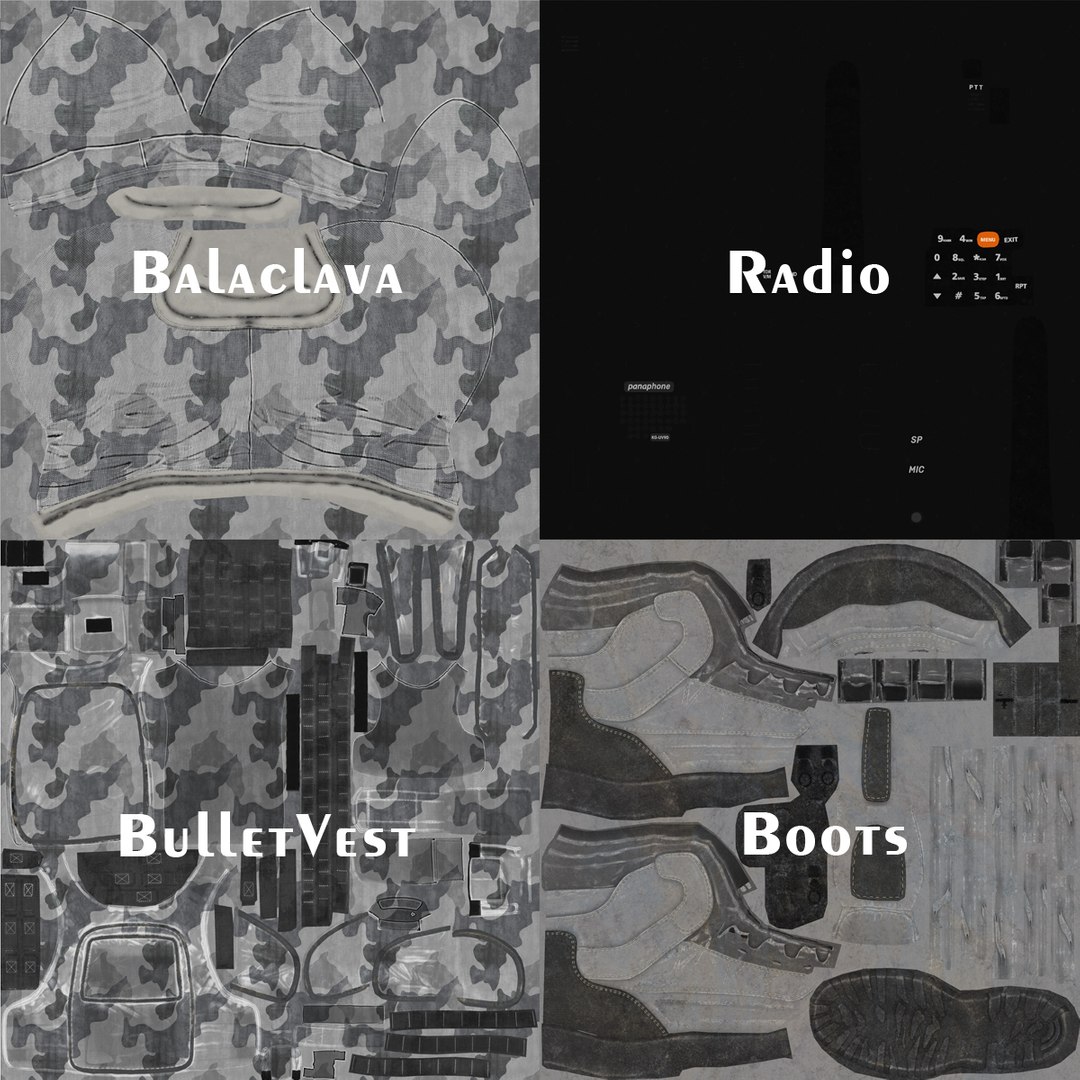 3d model realistic military vest