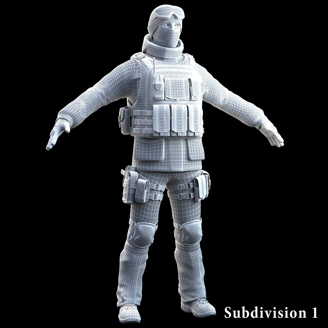 3d model realistic military vest