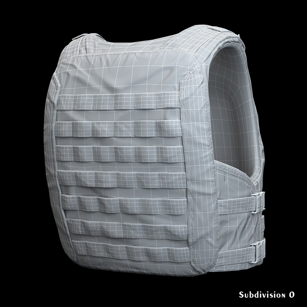 3d model realistic military vest