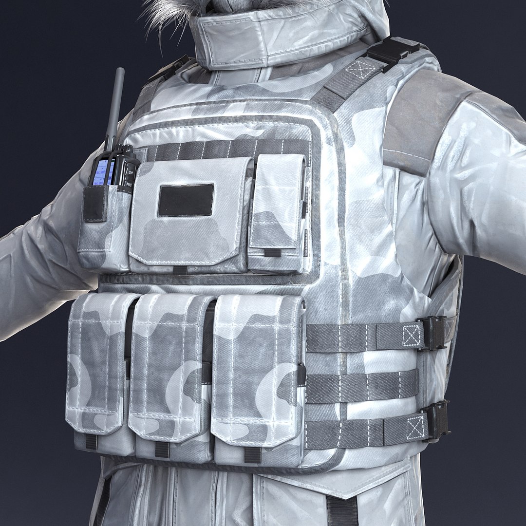3d model realistic military vest