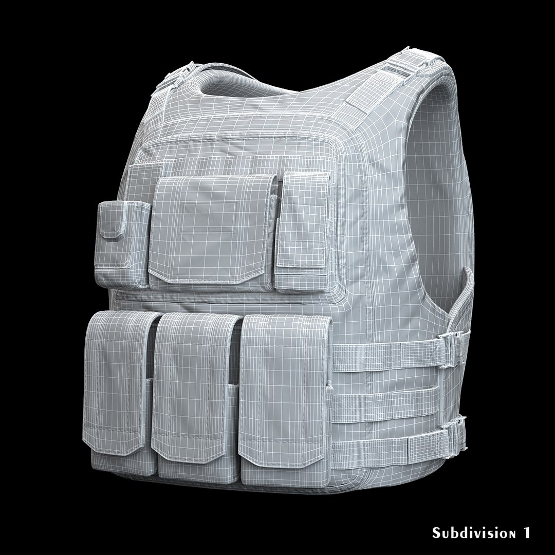 3d model realistic military vest