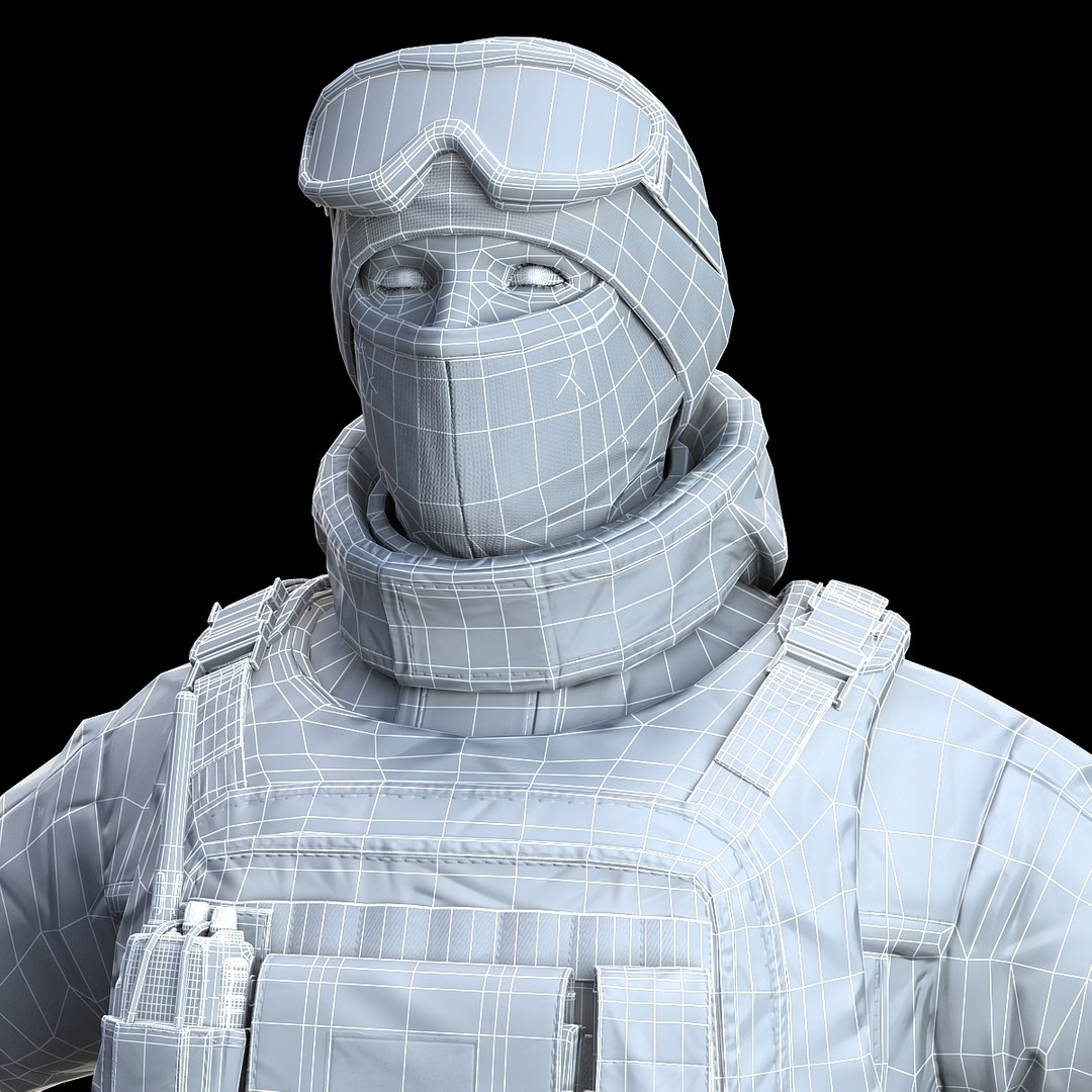 3d model realistic military vest