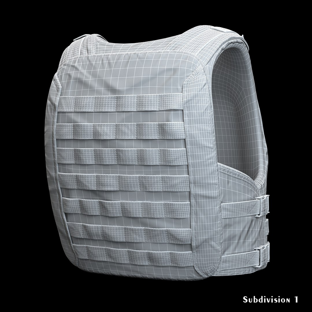 3d model realistic military vest