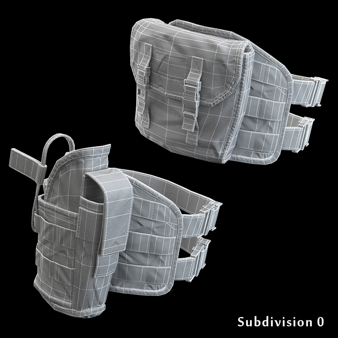 3d model realistic military vest