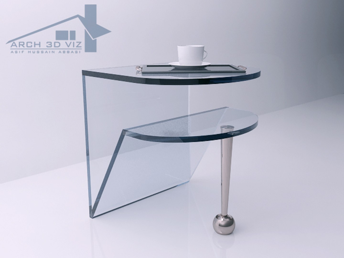 modern design glass table 3d max