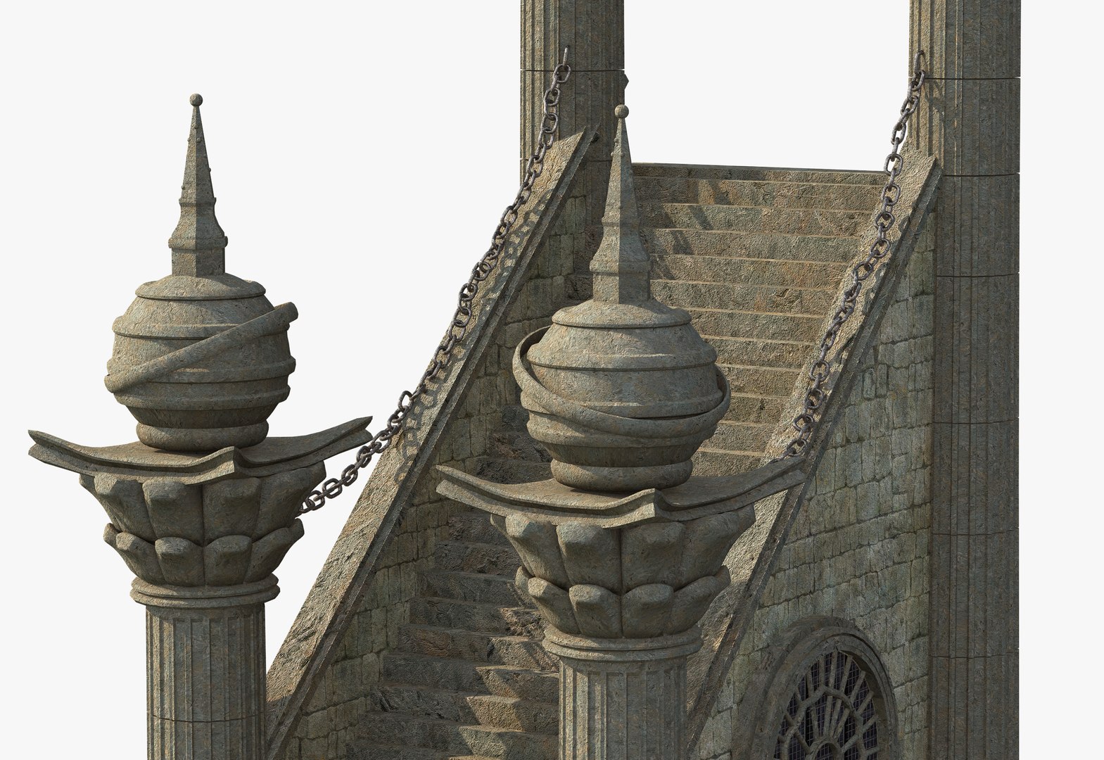 3D Fantasy Ancient Stairs - TurboSquid 1935693