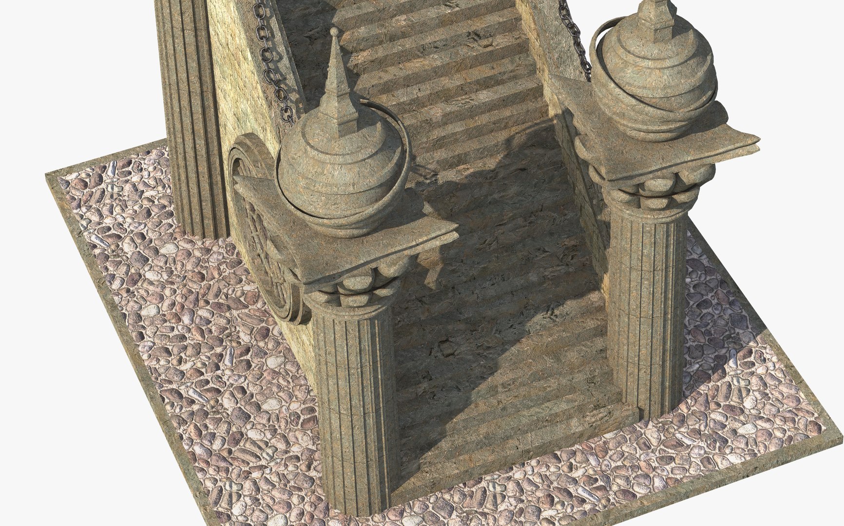 3D Fantasy Ancient Stairs - TurboSquid 1935693