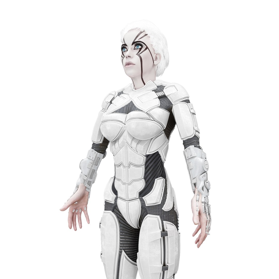 3d Model Cyborg Female Hd Pack