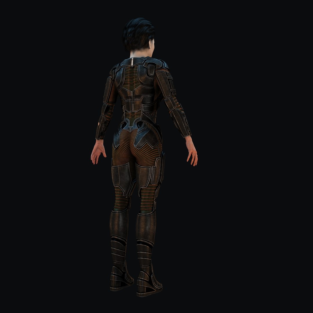 3d Model Cyborg Female Hd Pack