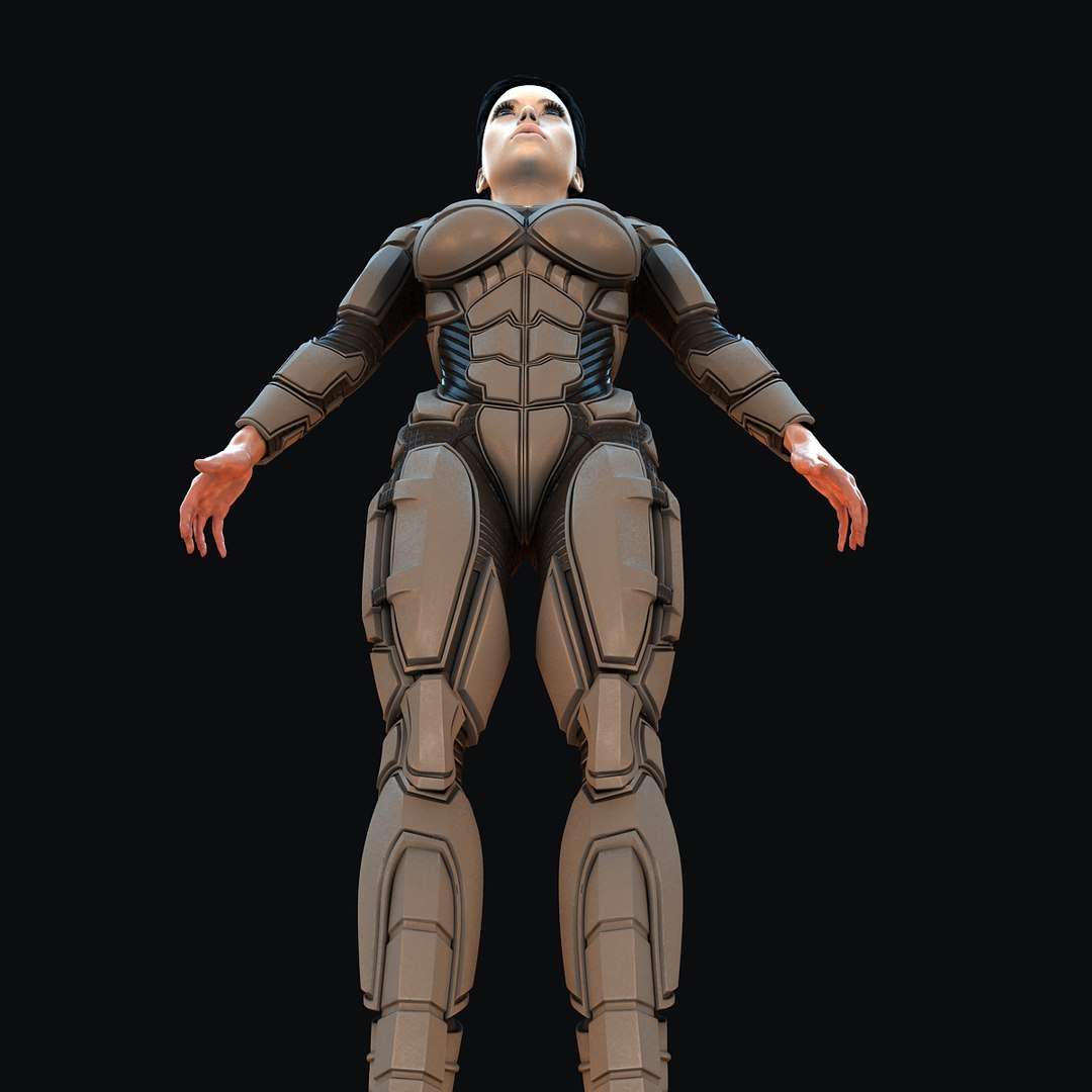 3d Model Cyborg Female Hd Pack