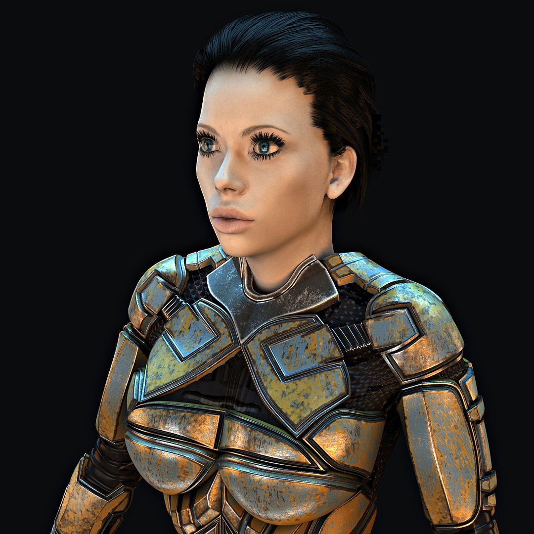 3d Model Cyborg Female Hd Pack