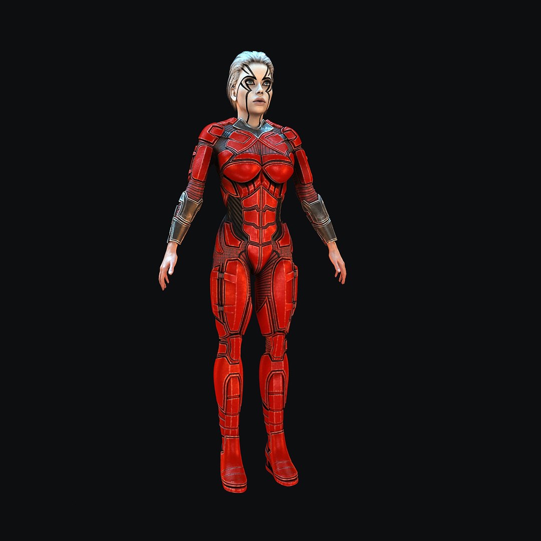 3d Model Cyborg Female Hd Pack