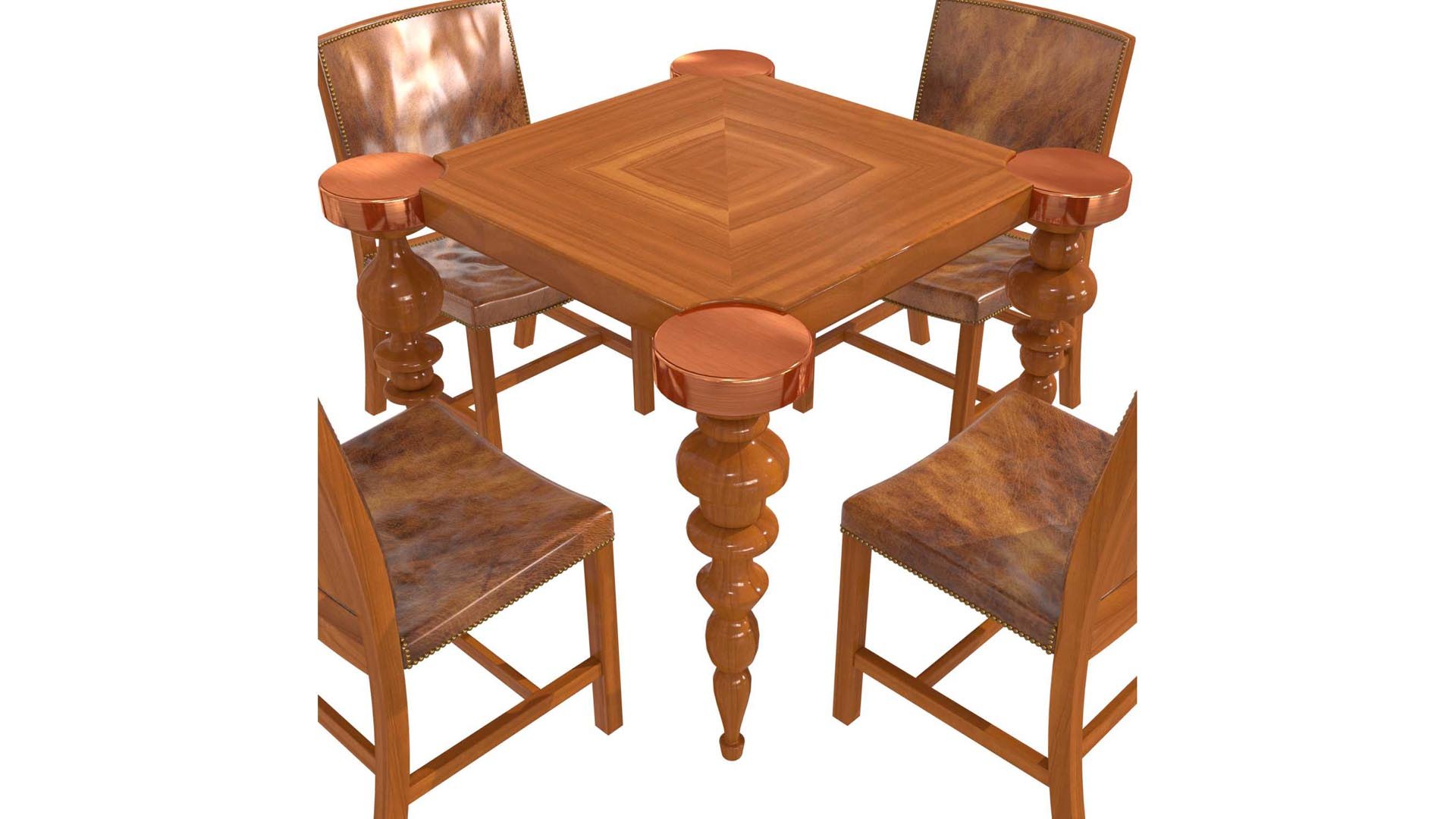 3D model bridge table leather - TurboSquid 1688877