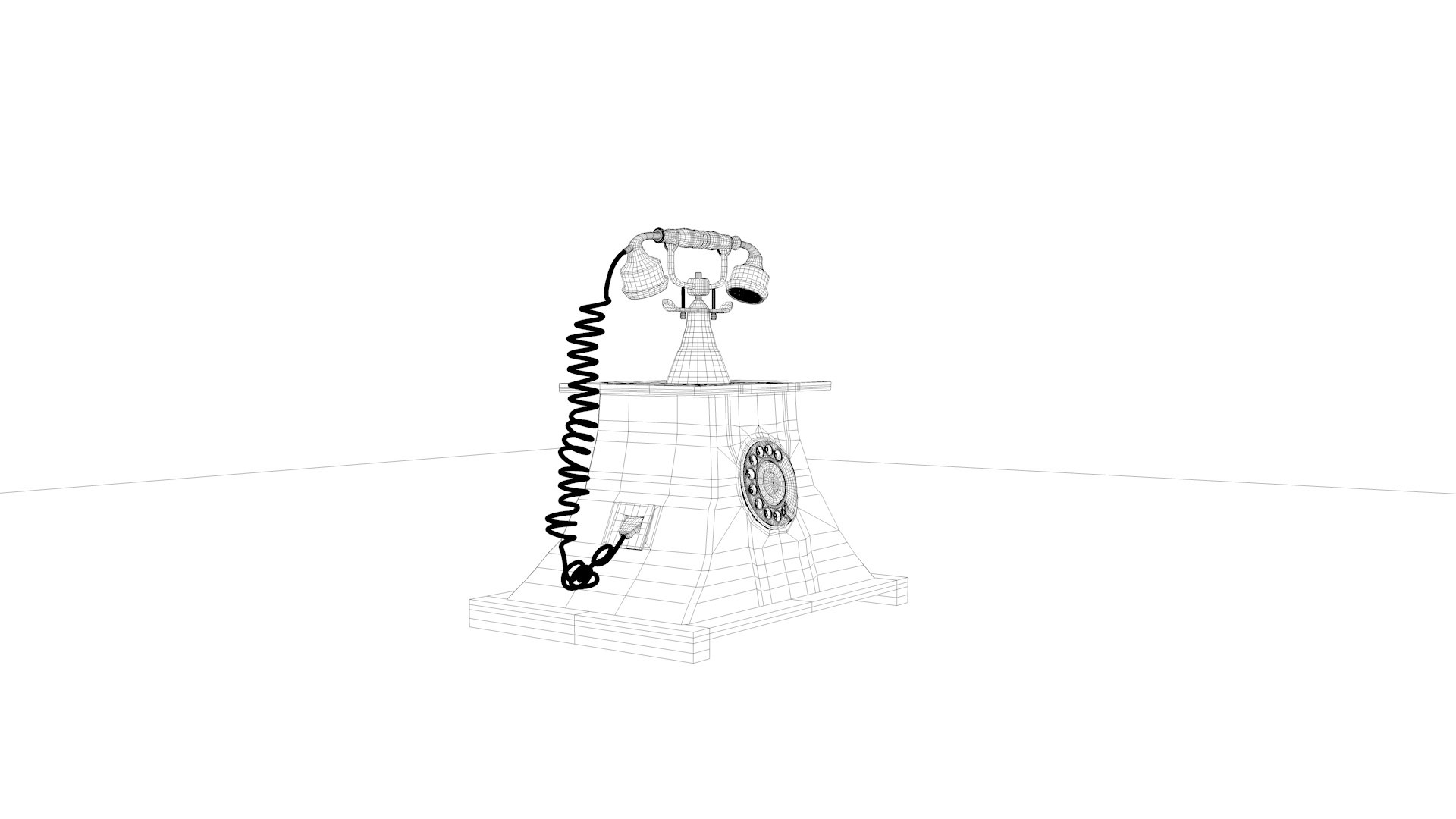 Antique Telephone - Old Phone Low Poly 3D Model - TurboSquid 2000789