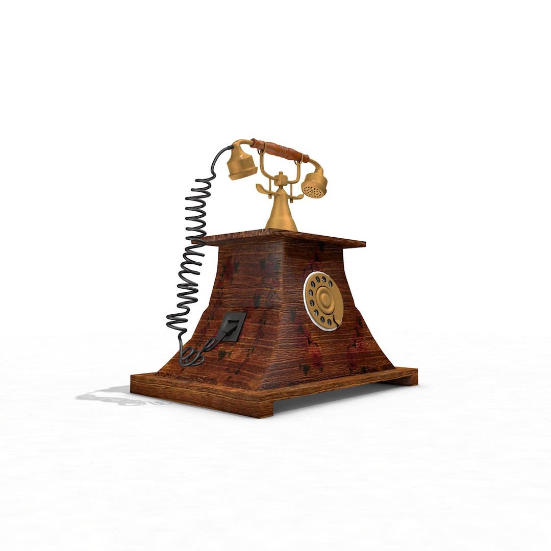 Antique Telephone - Old Phone Low Poly 3D Model - TurboSquid 2000789
