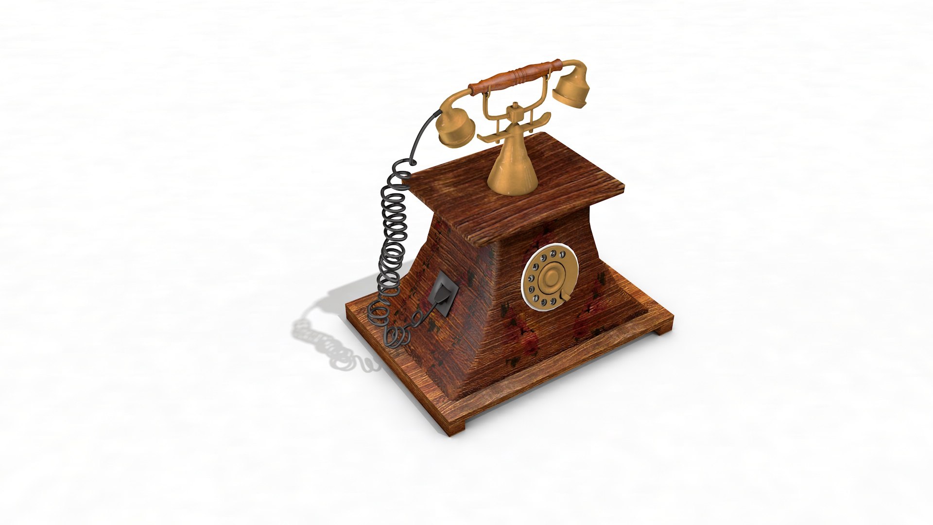 Antique Telephone - Old Phone Low Poly 3D Model - TurboSquid 2000789