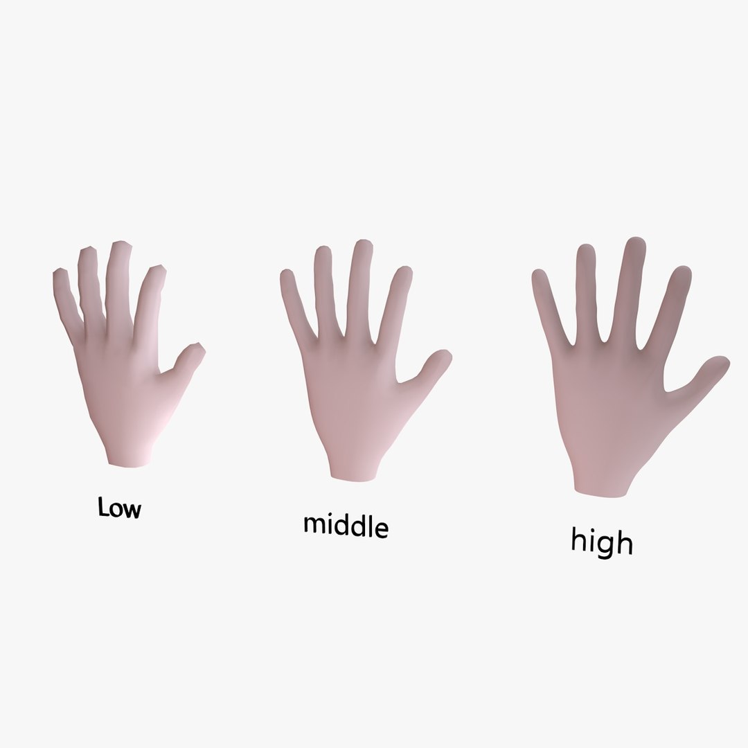 Hand 3D Base Mesh Low-poly Model - TurboSquid 1789094