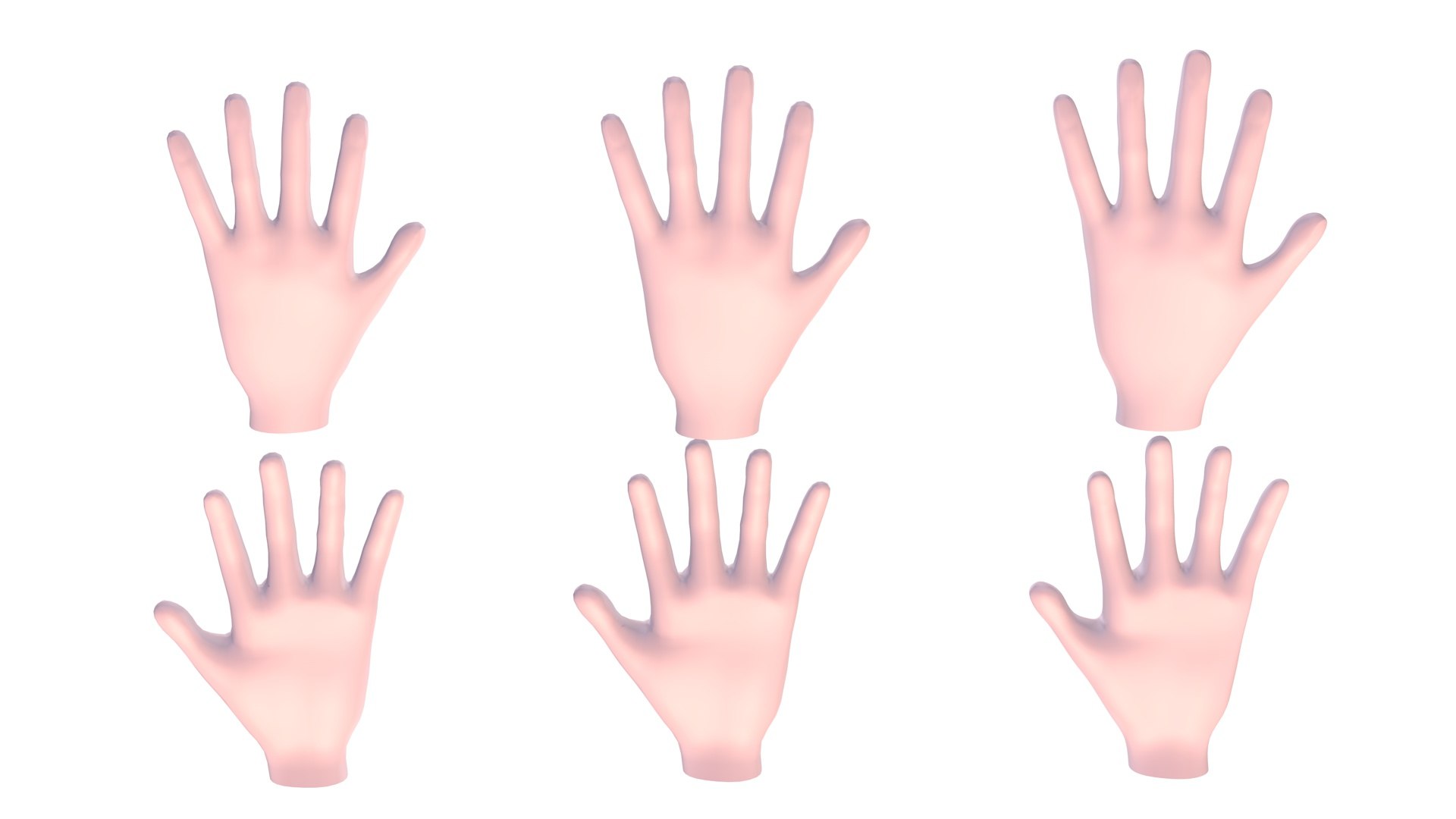 Hand 3D Base Mesh Low-poly Model - TurboSquid 1789094