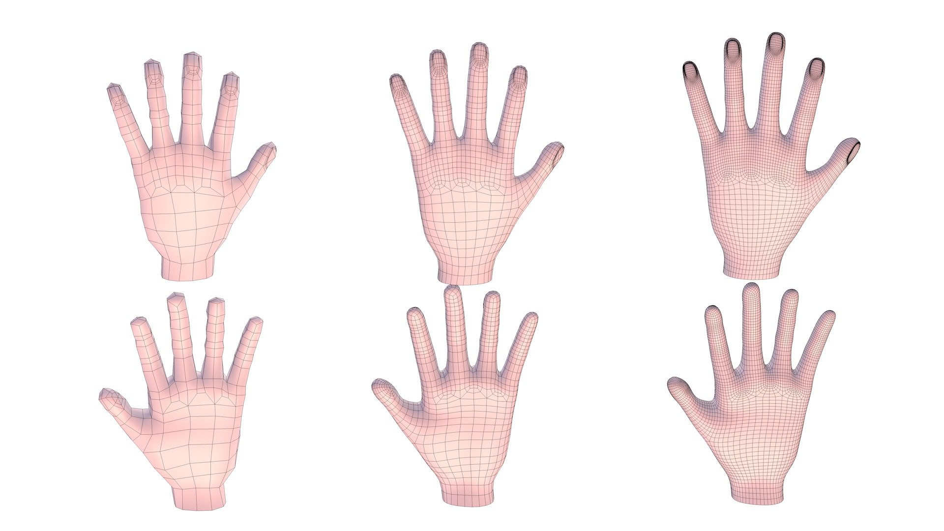 Hand 3D Base Mesh Low-poly Model - TurboSquid 1789094