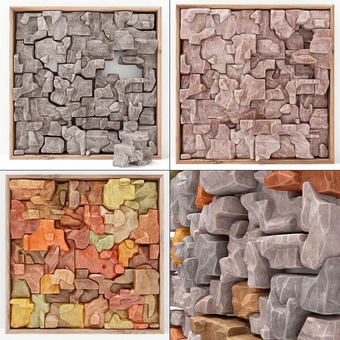 3D Model Panel Rock Stone - TurboSquid 1522022
