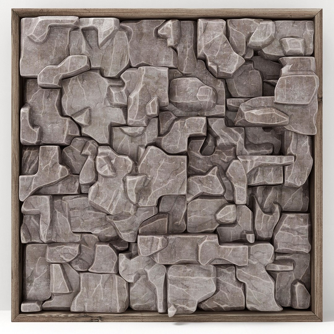 3D Model Panel Rock Stone - TurboSquid 1522022
