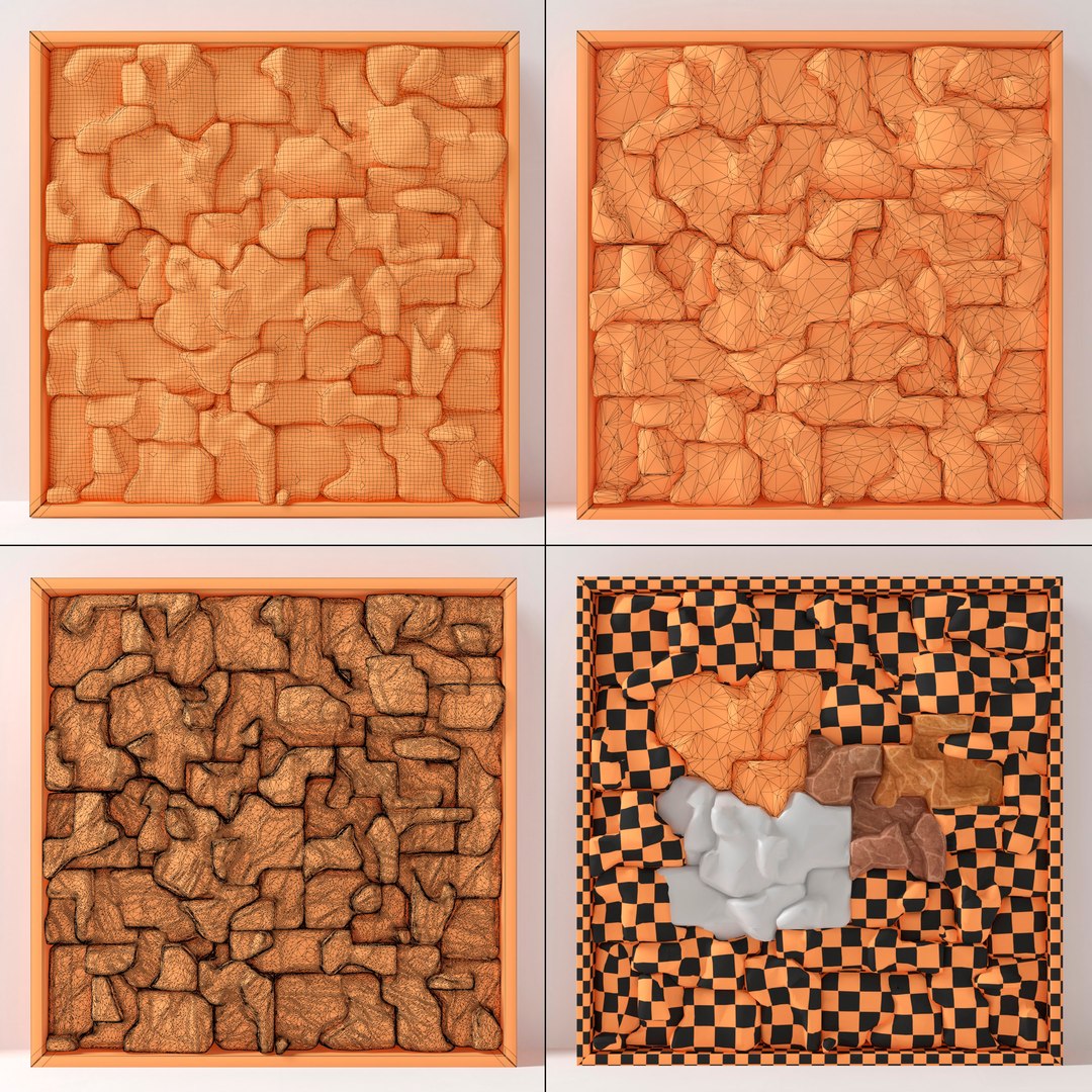3D Model Panel Rock Stone - TurboSquid 1522022