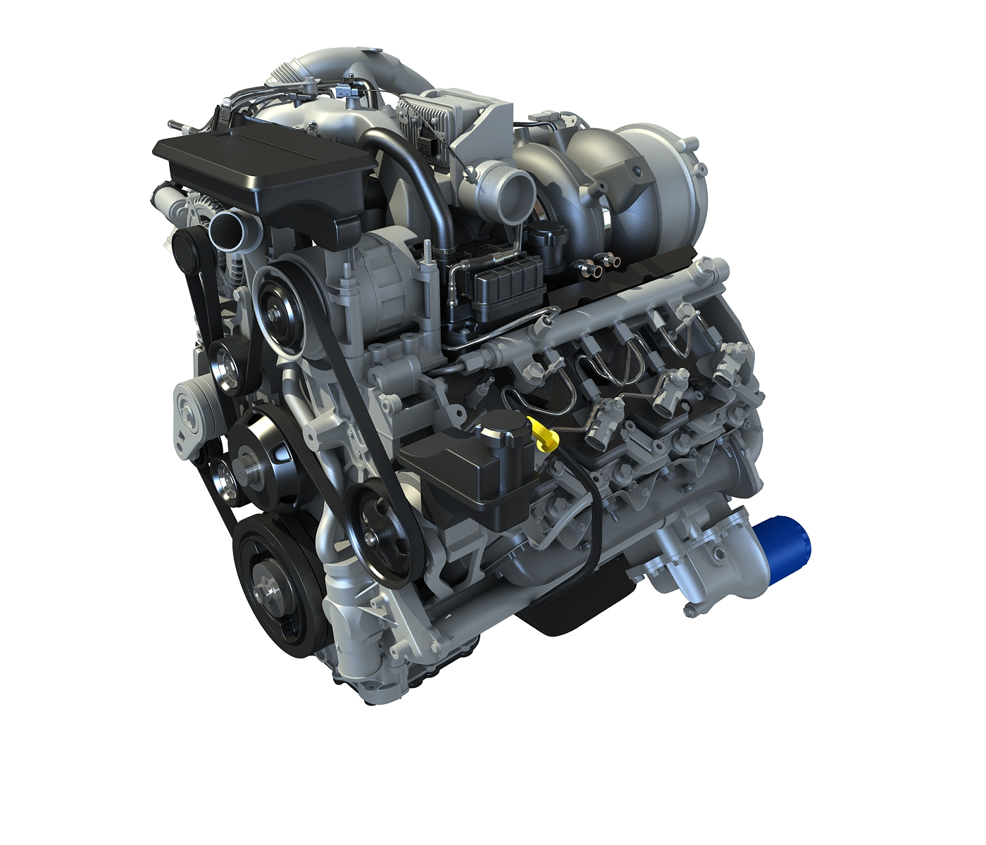 modelo 3d Motor turbo v8 - TurboSquid 1349964
