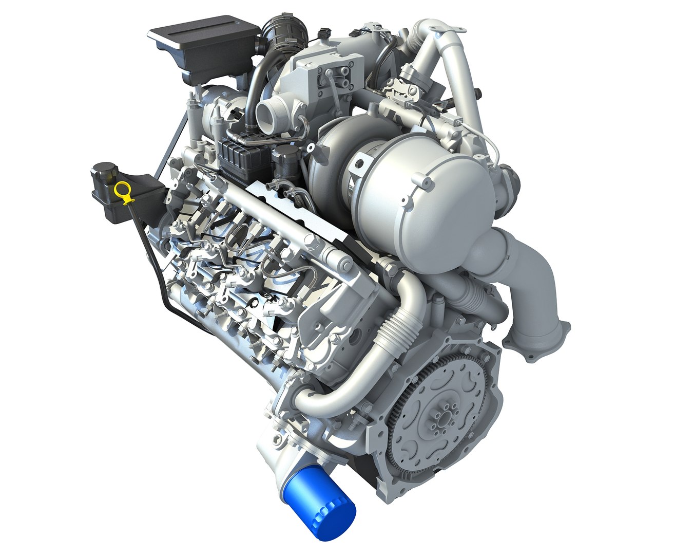 3D V8 Turbo Engine - TurboSquid 1349964