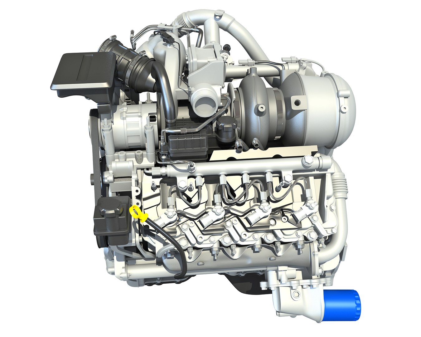 3D V8 Turbo Engine - TurboSquid 1349964