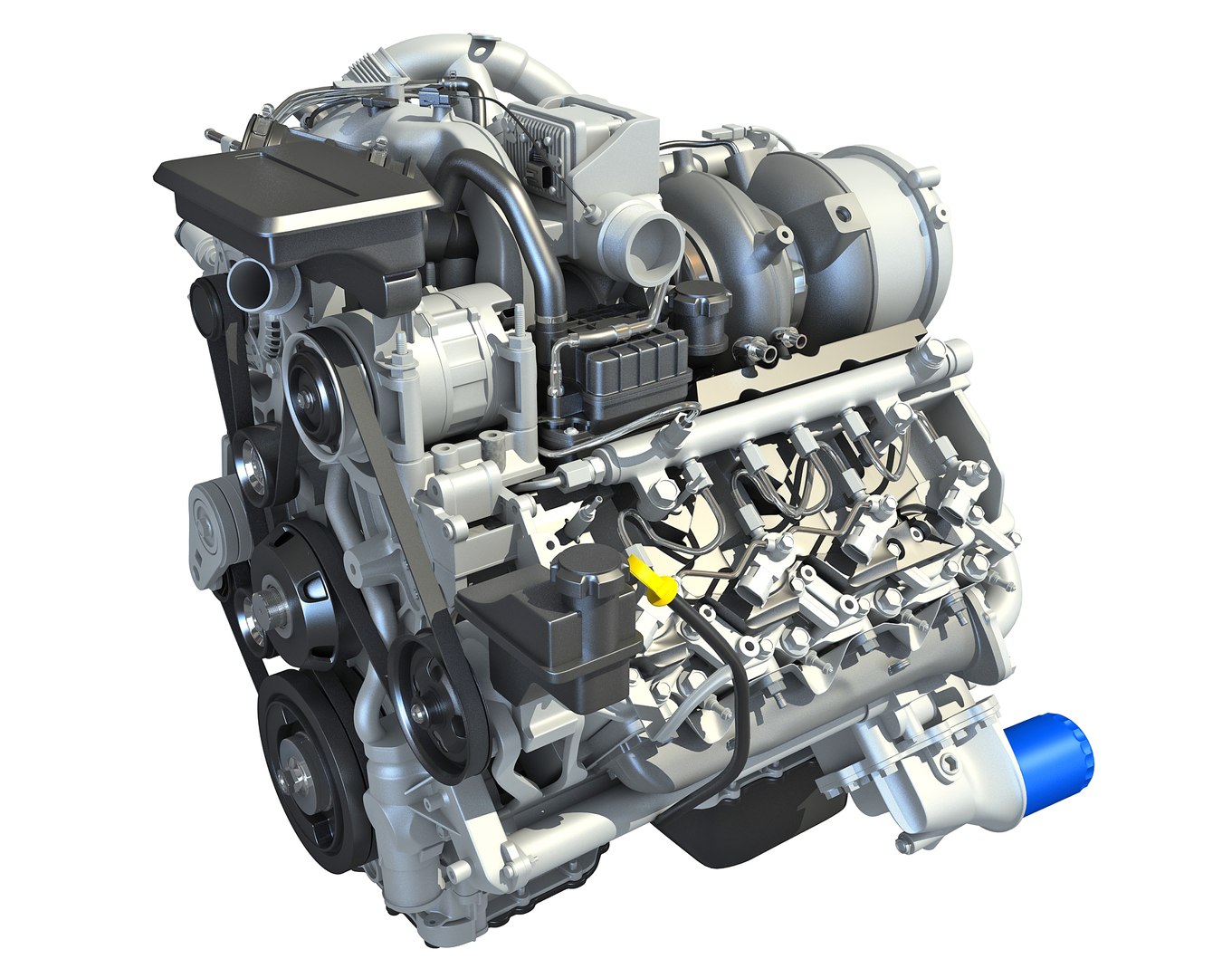 3D V8 Turbo Engine - TurboSquid 1349964