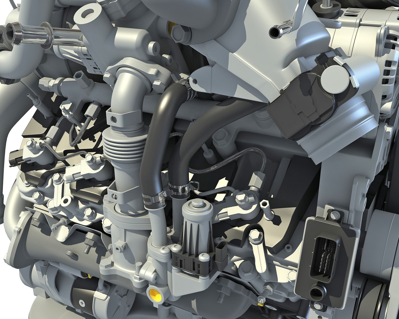 3D V8 Turbo Engine - TurboSquid 1349964