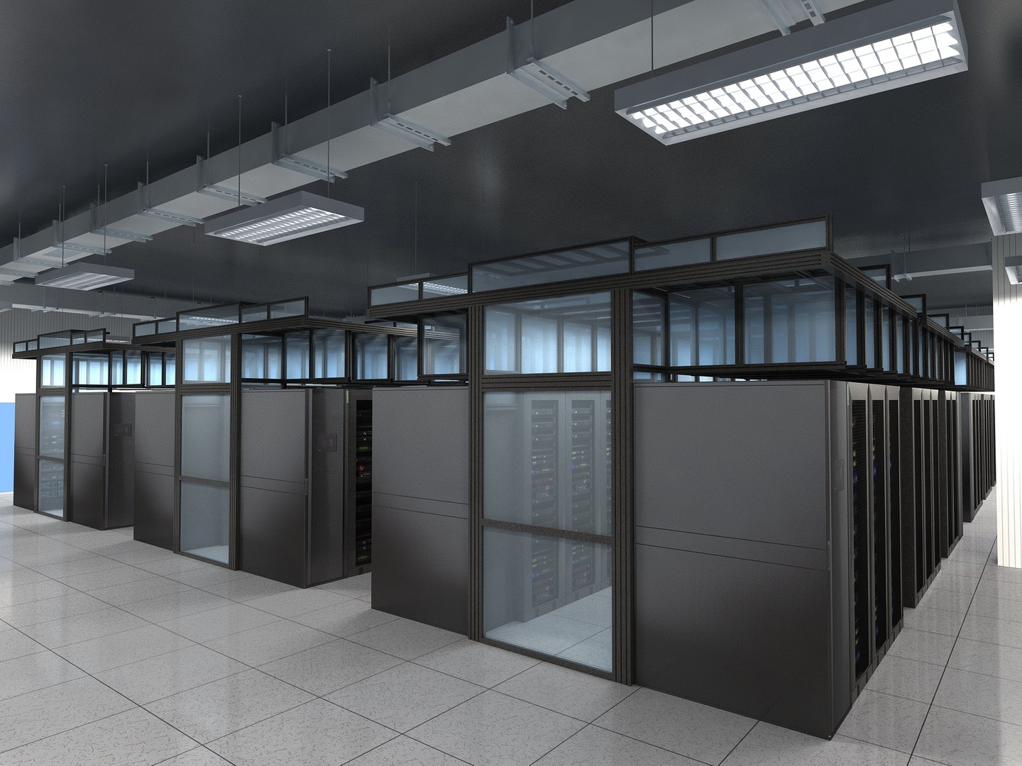 3D Computer Server Room model - TurboSquid 2123480