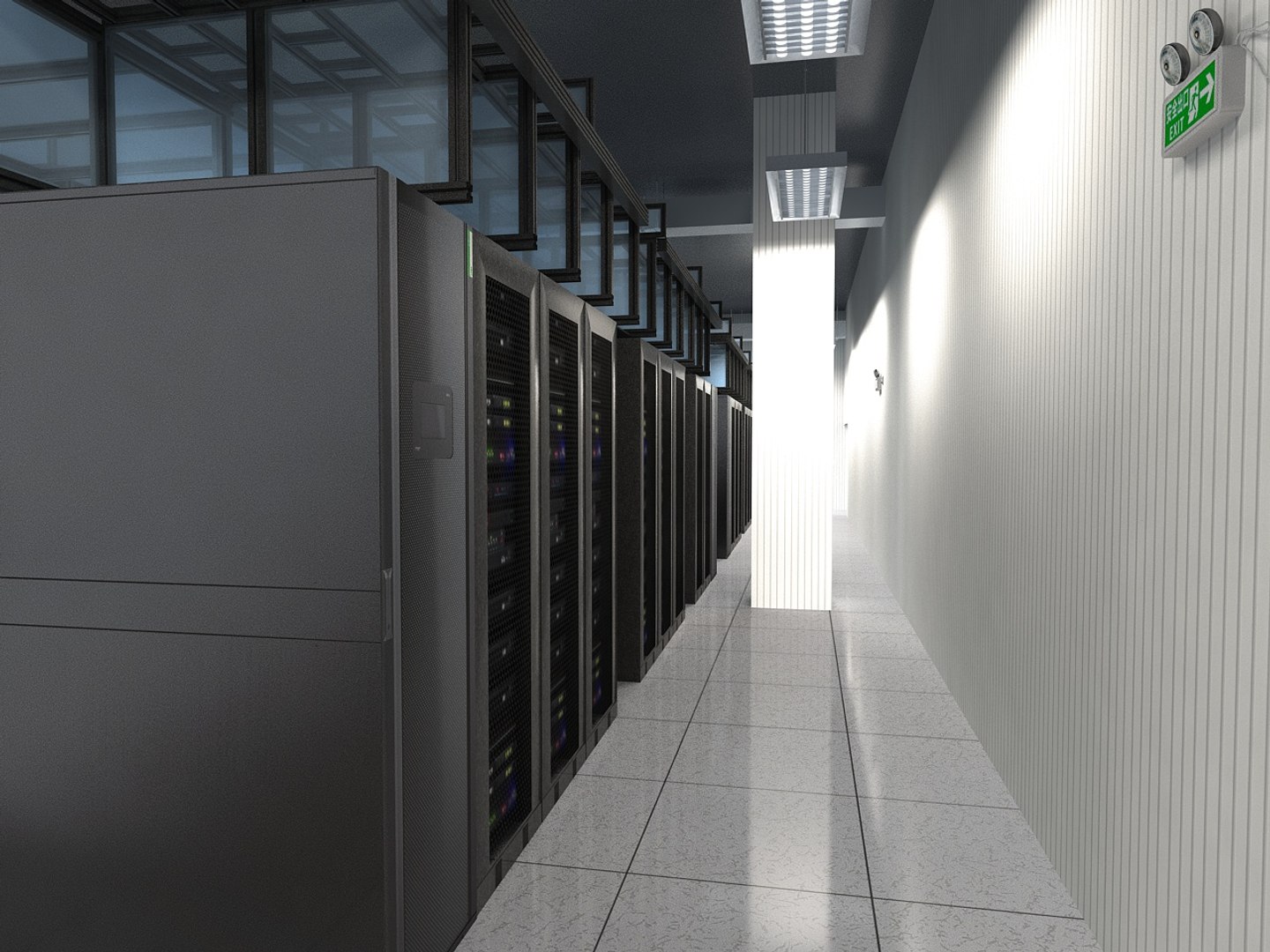 3D Computer Server Room model - TurboSquid 2123480