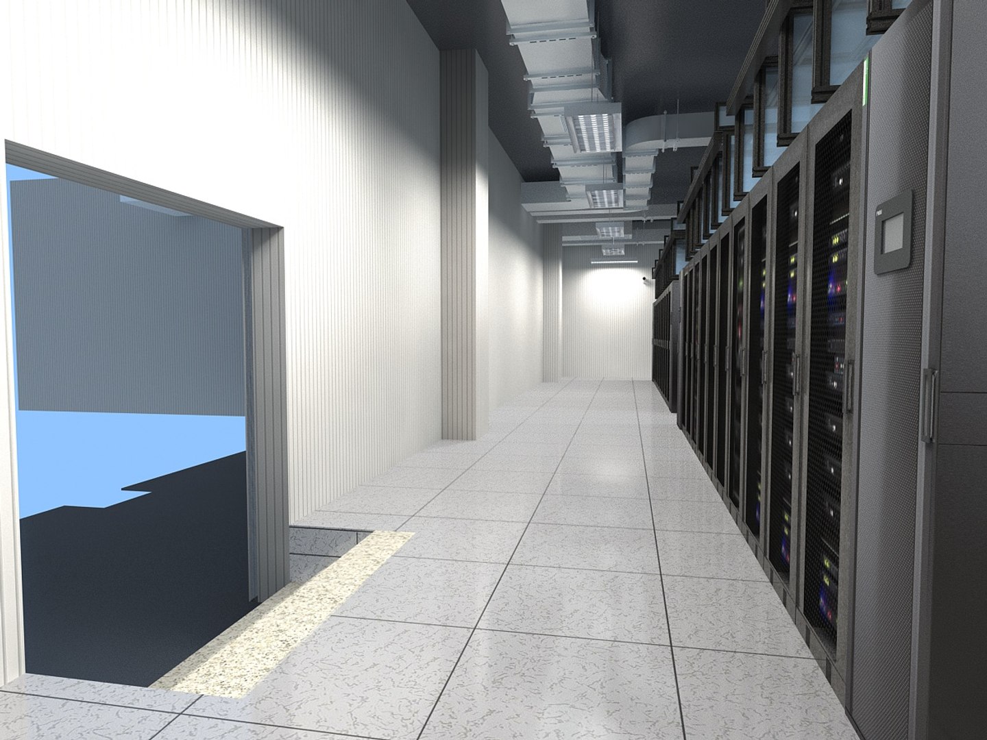 3D Computer Server Room model - TurboSquid 2123480