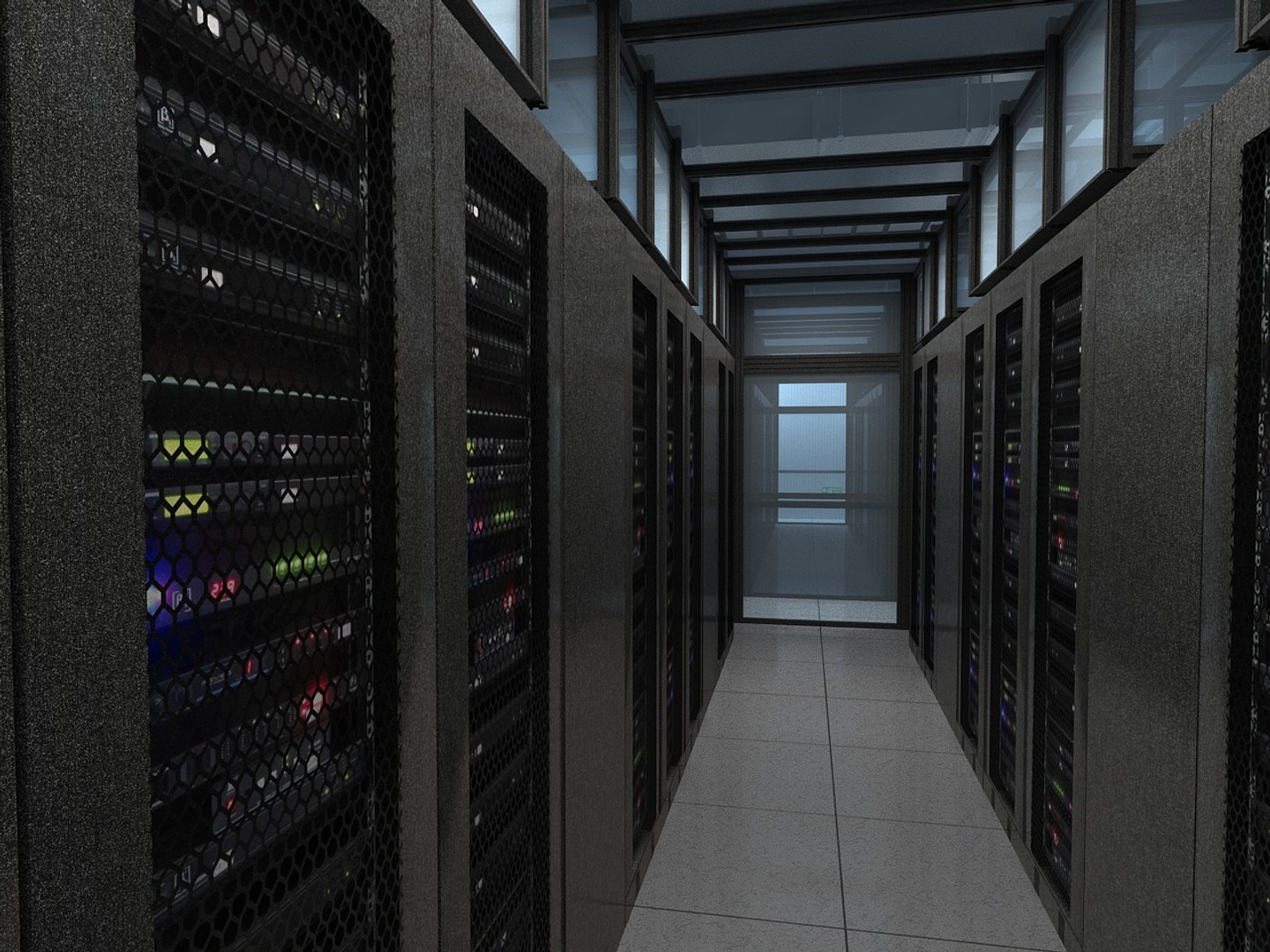 3D Computer Server Room model - TurboSquid 2123480