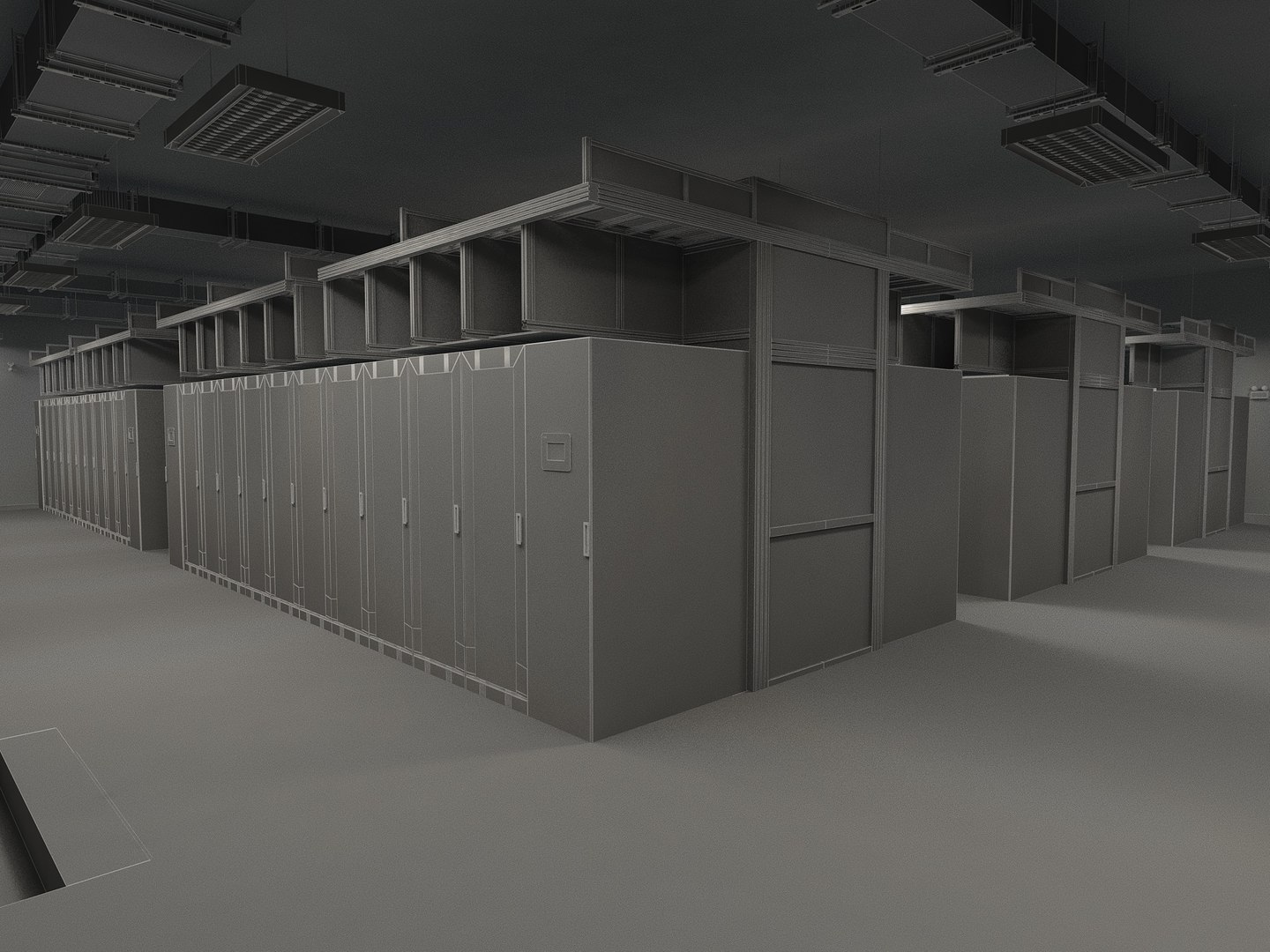 3D Computer Server Room model - TurboSquid 2123480