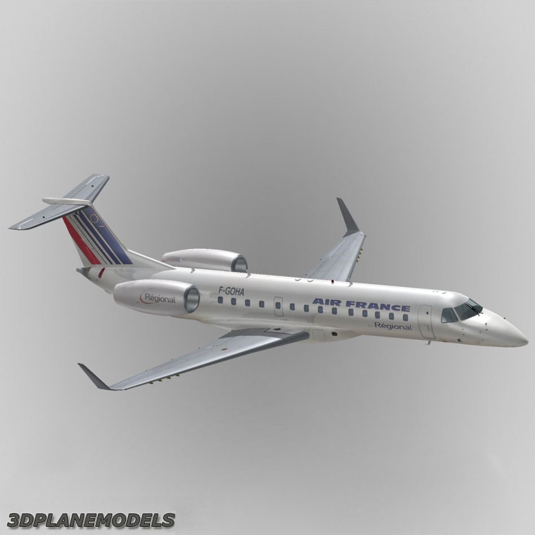 embraer erj-135 regional jet 3d 3ds