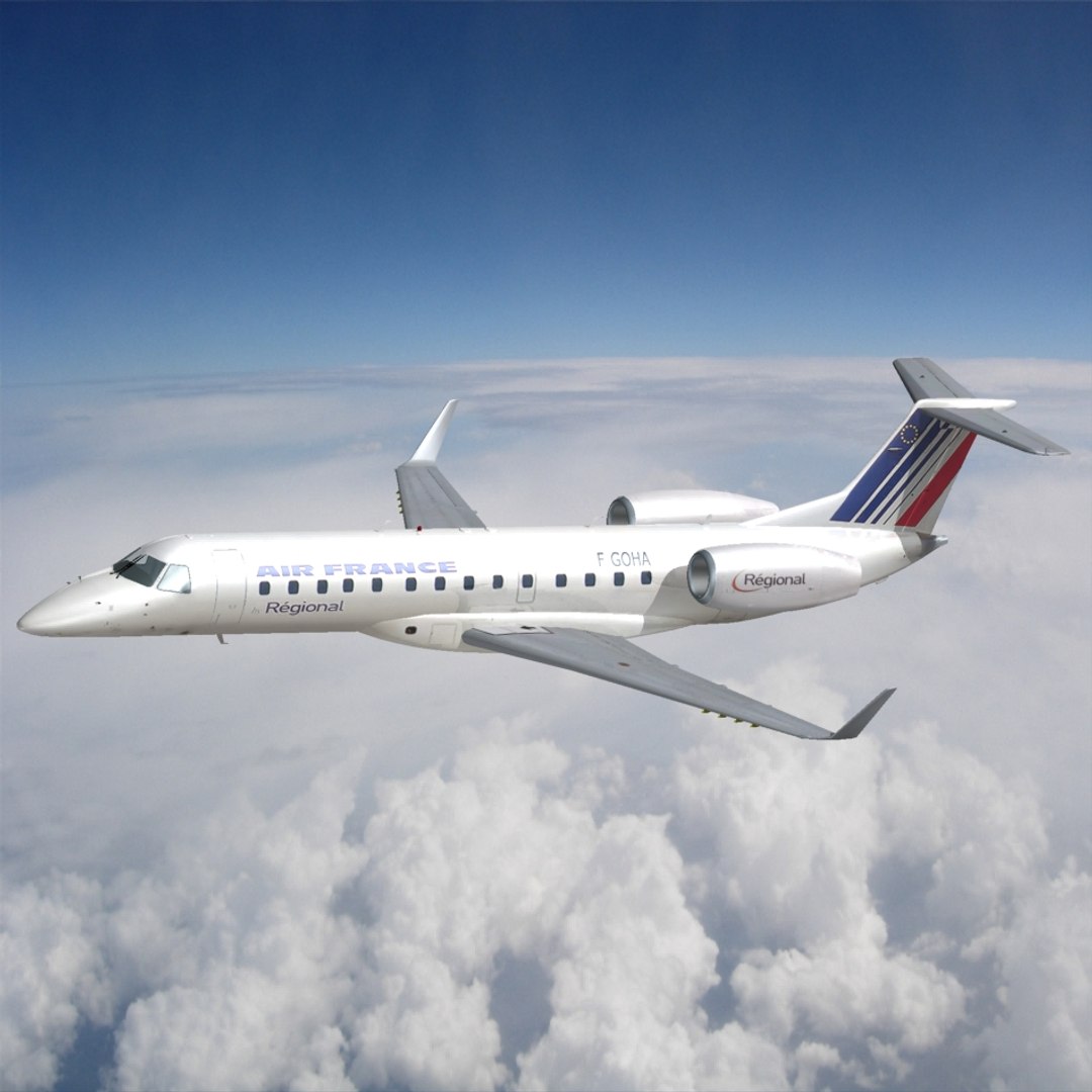 embraer erj-135 regional jet 3d 3ds