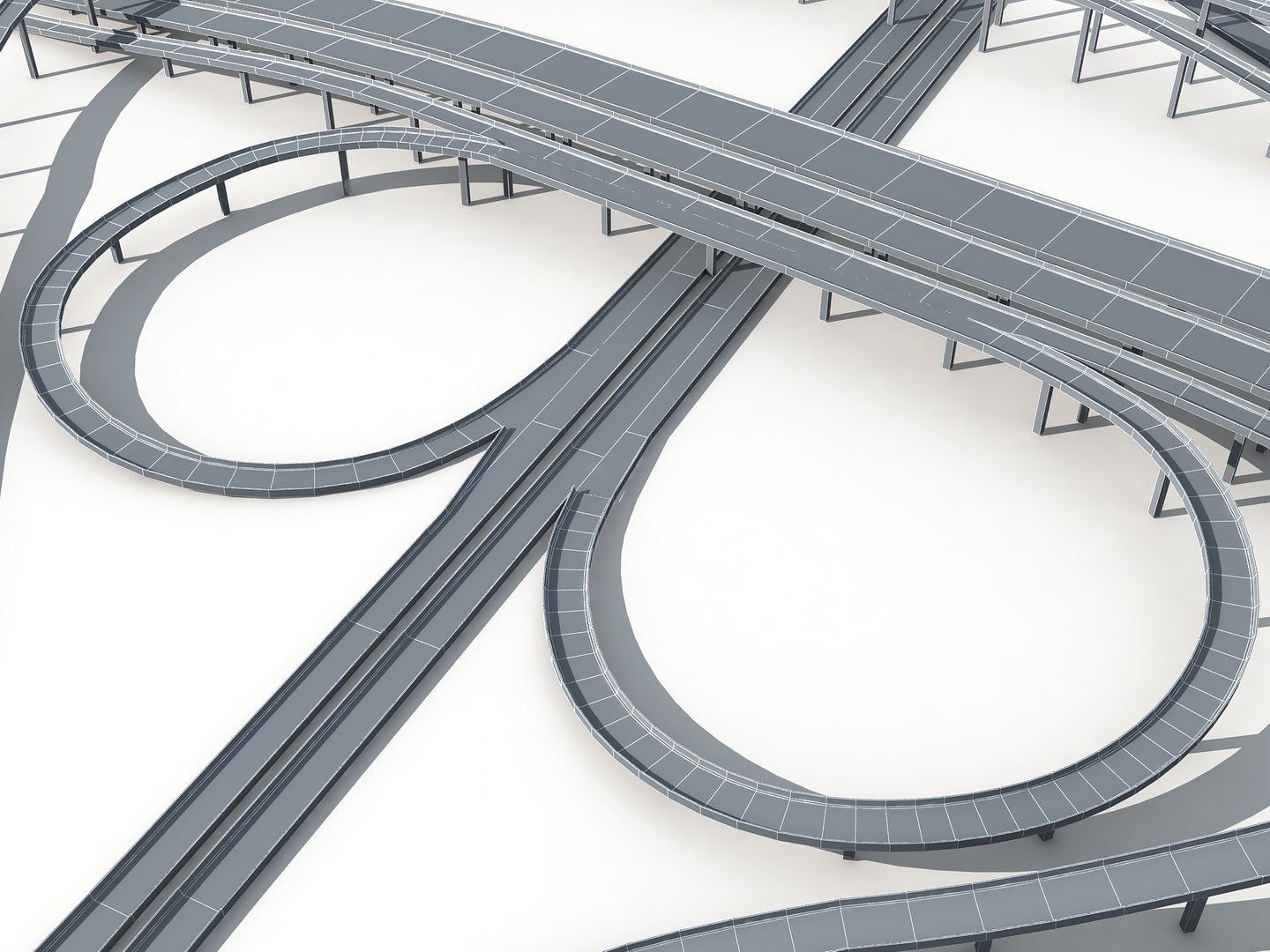 3D Model Viaduct Highway - TurboSquid 1514344