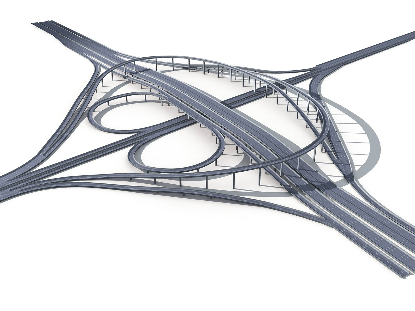 3D Model Viaduct Highway - TurboSquid 1514344