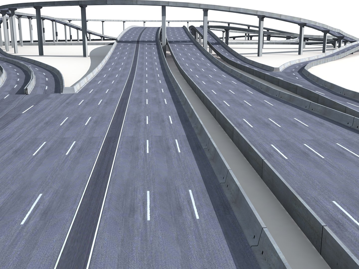 3D Model Viaduct Highway - TurboSquid 1514344