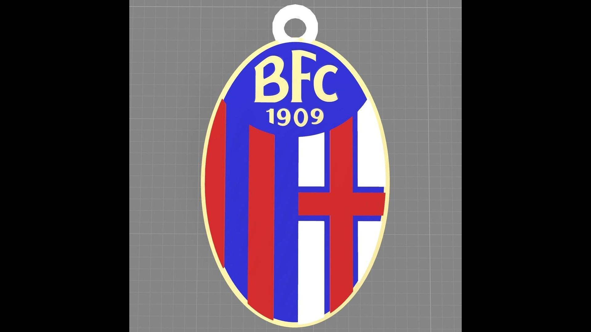 3D Bologna Logo Shield Printable And Renderable Keychan Model ...