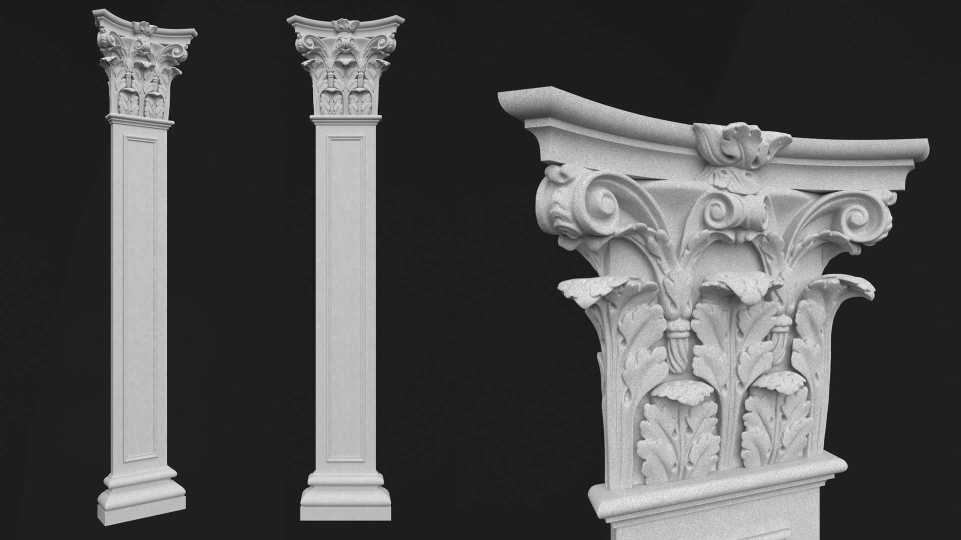 3D Model Column Decorative 19 - TurboSquid 2400644