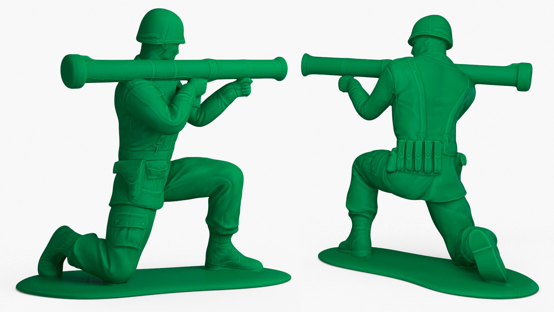 Green Plastic Toy Soldier With Rocket Launcher Model - TurboSquid 2197465