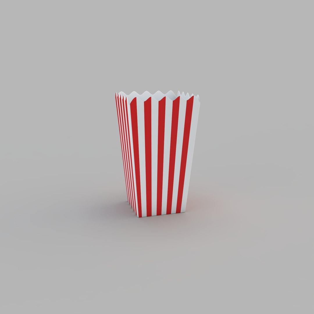 Popcorn Box 3D Model - TurboSquid 2346044